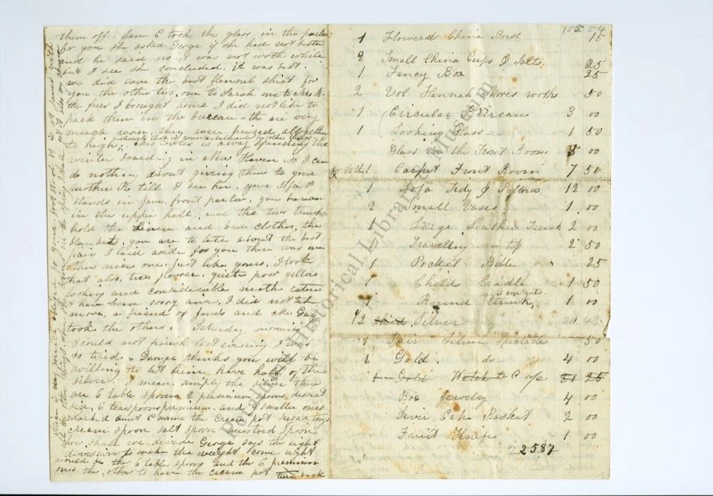 Letter from Abby Bodwell to Elizabeth Bodwell Lewis, January 30th, 1863 ...