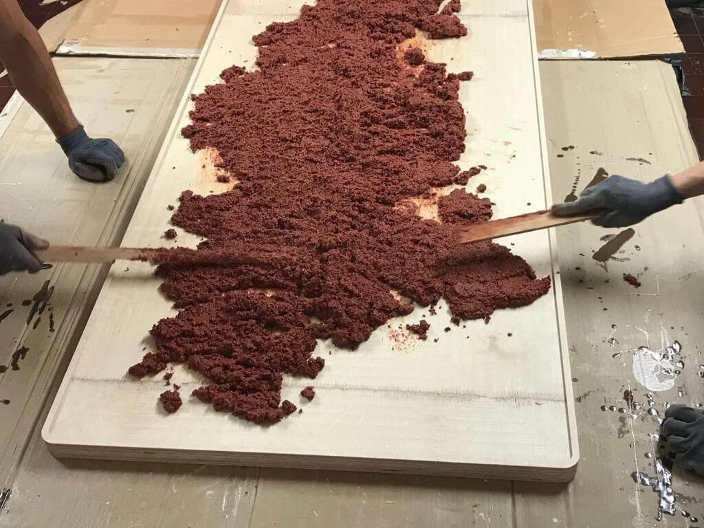 Developing our Bio-resin & waste sawdust surface — Lozi Designs