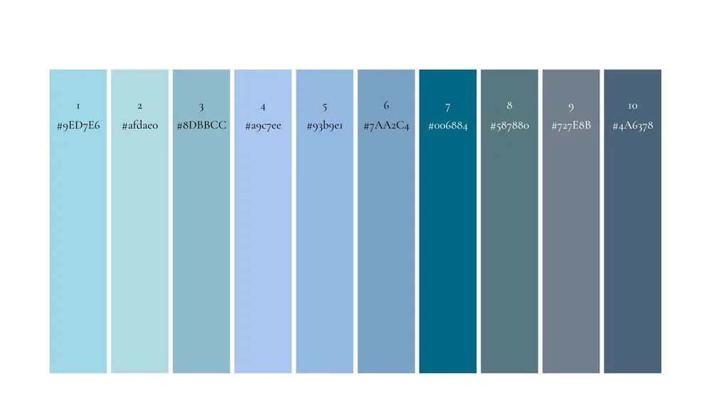 Beautiful Blues for Color Palette Inspo and their Hex Color Codes — JKC Website Design