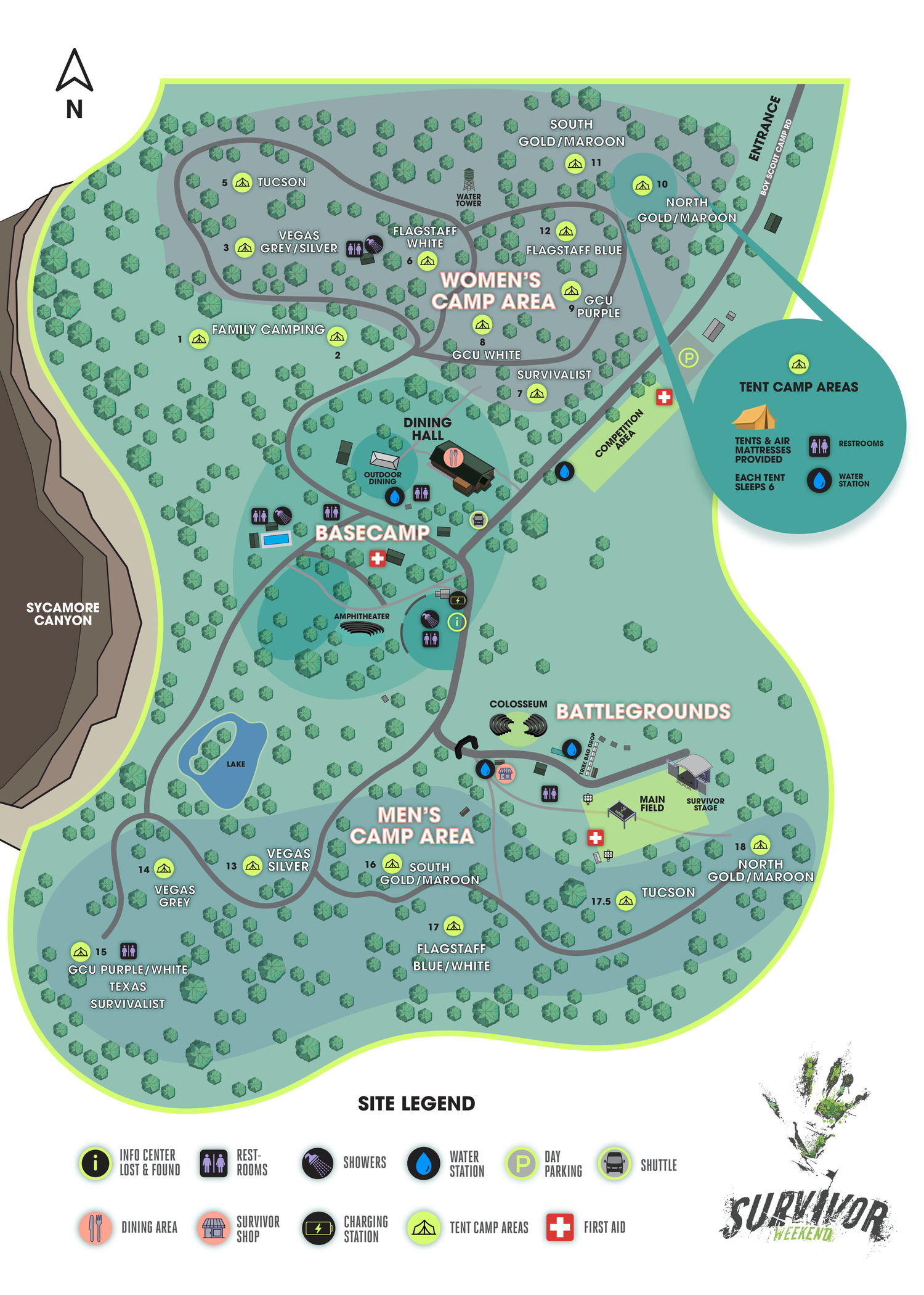 Survivor Site Map — Survivor Weekend