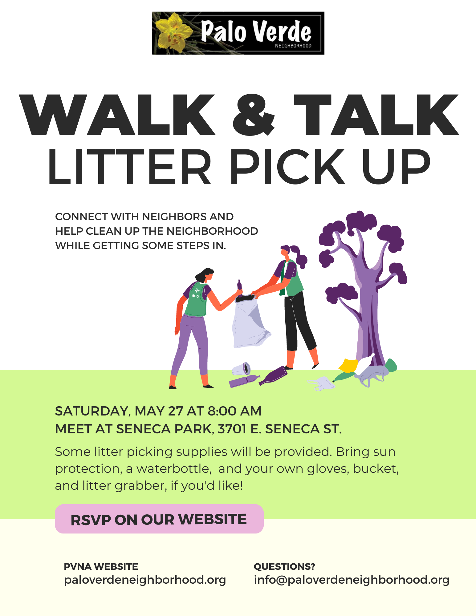 Walk n Talk Litter Pick Up — Palo Verde Neighborhood