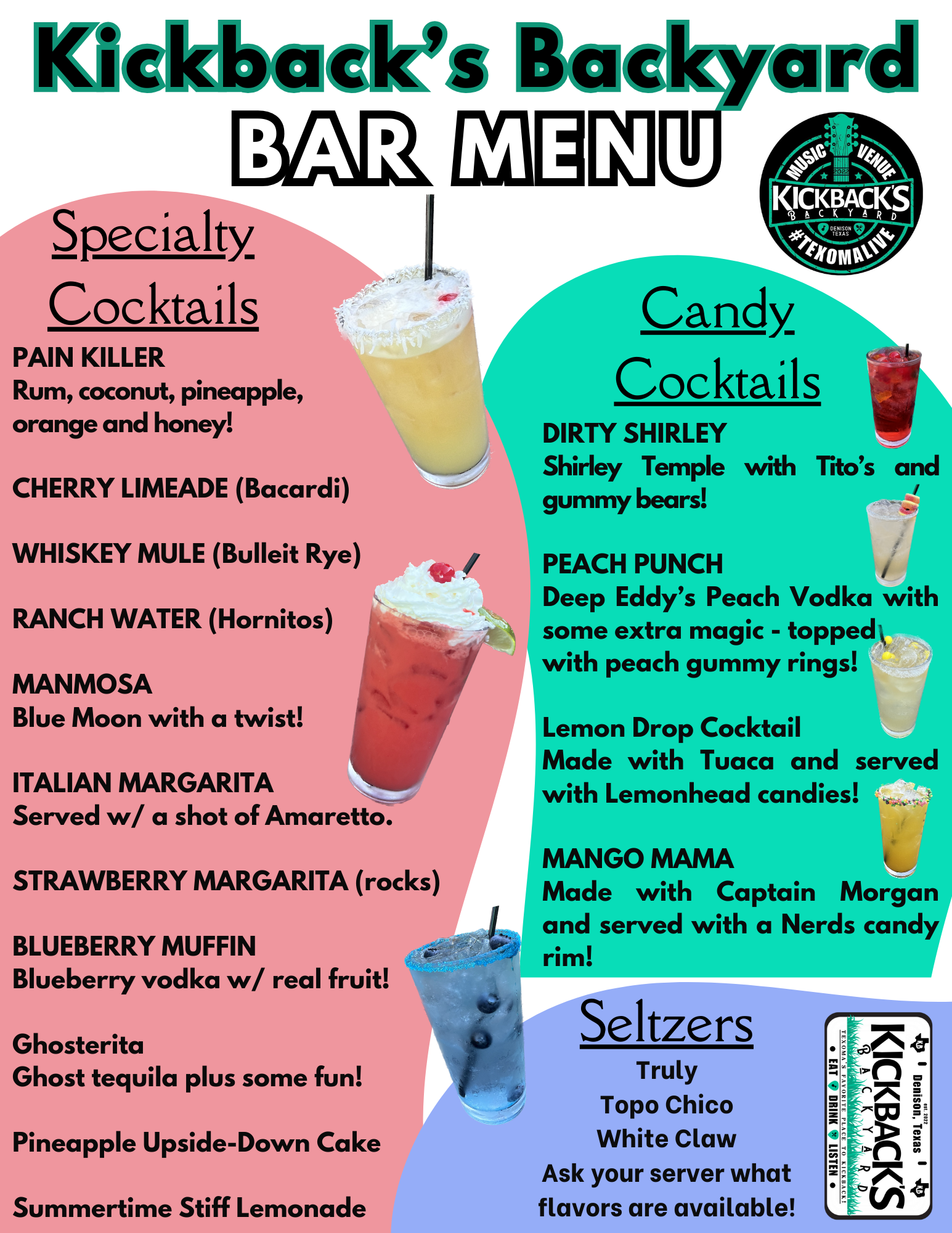 Menu — Kickback's Backyard