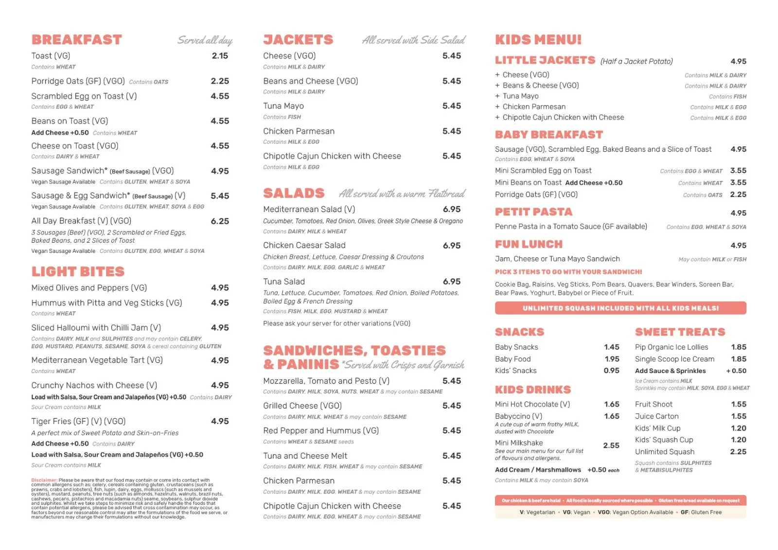 Food & Drink | Children's Indoor Soft Play & Family Cafe — Full of Beans