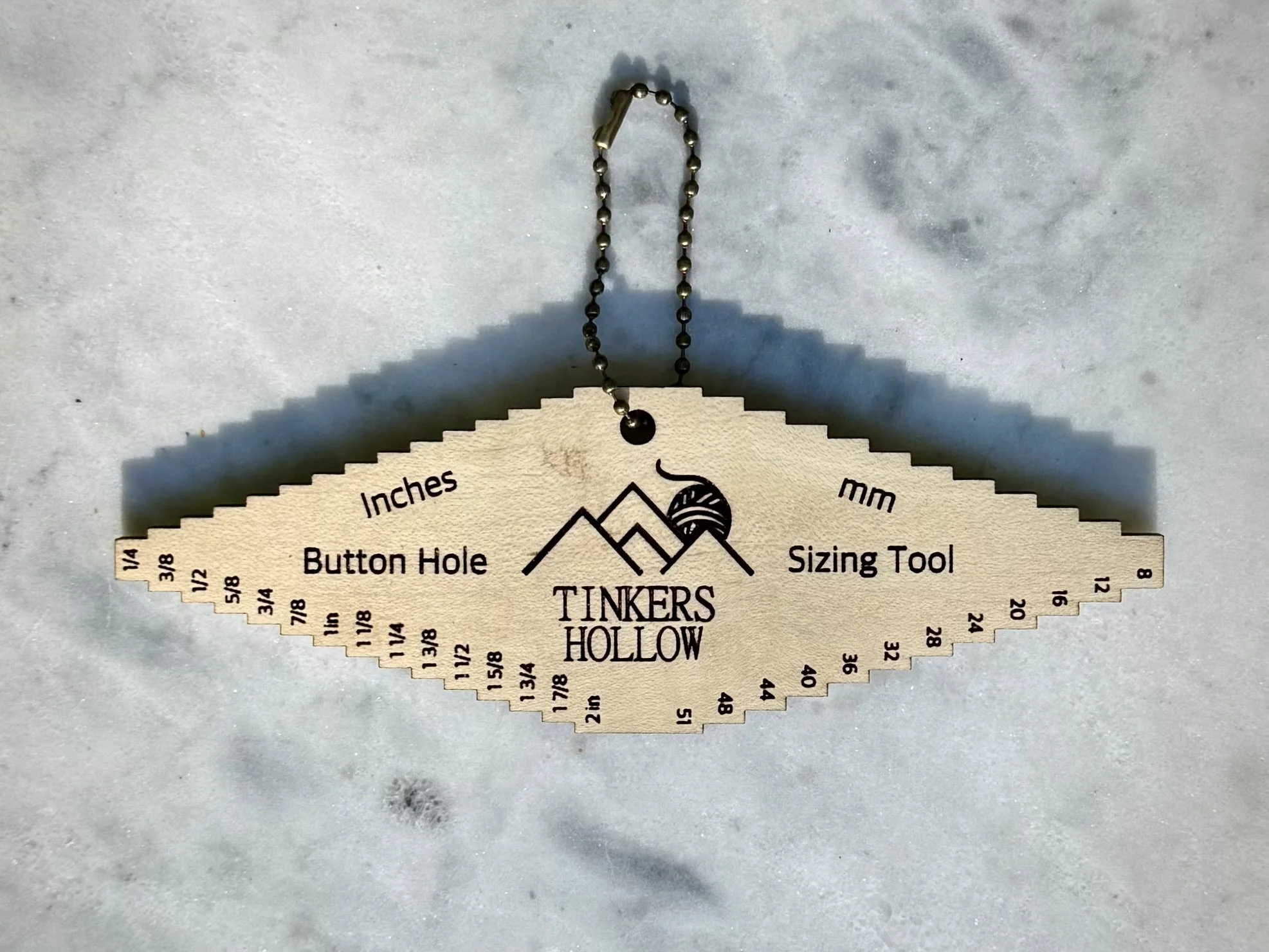 Button Hole Sizing Tool — Tinkers Hollow