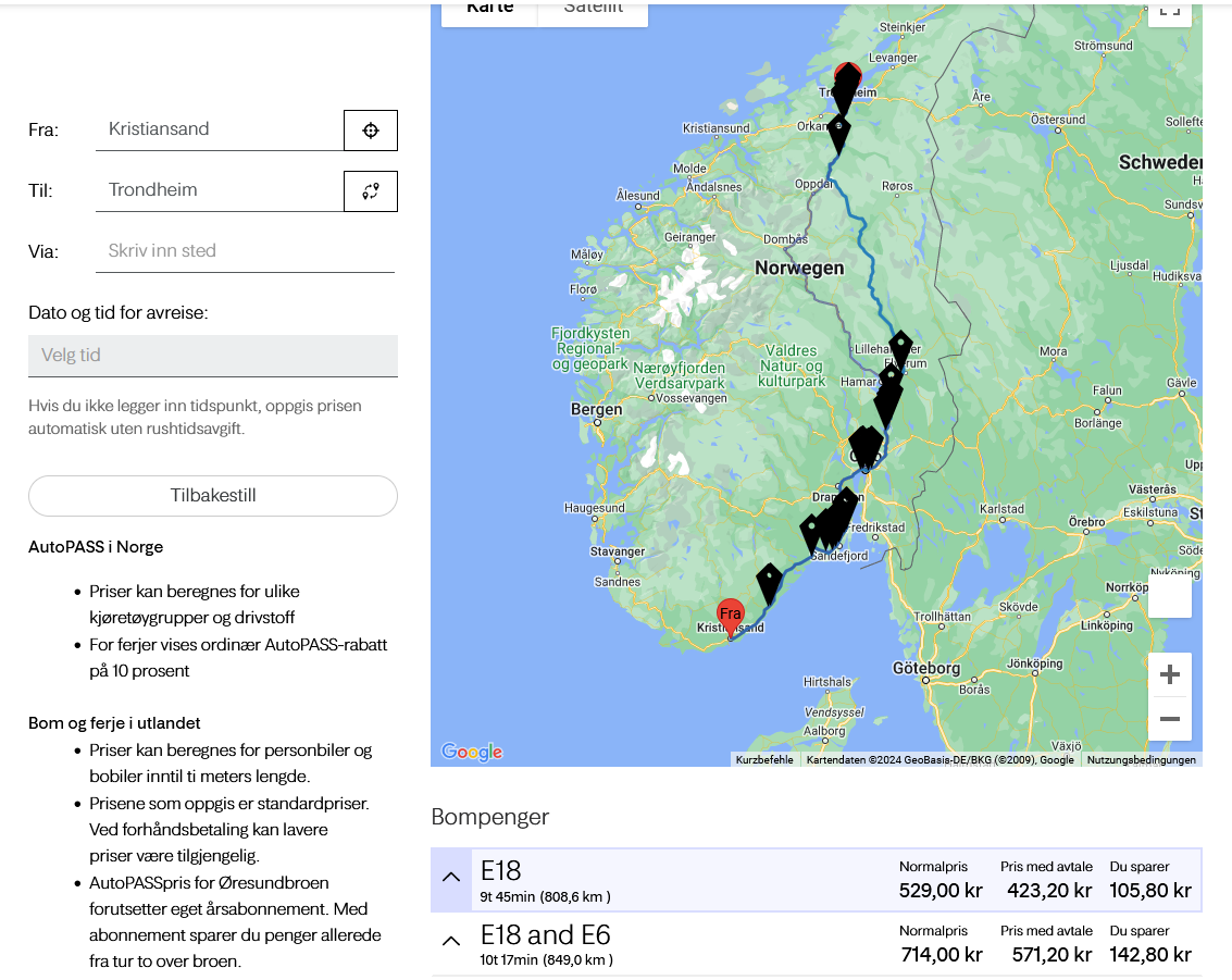 Norwegen Maut Autopass