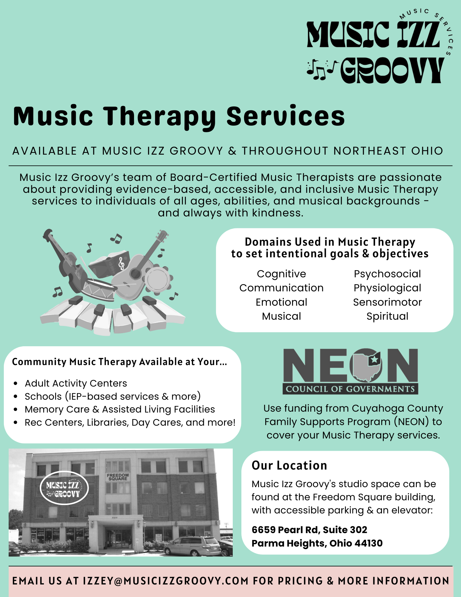 Music Therapy Services — Music Izz Groovy - Music Services, LLC