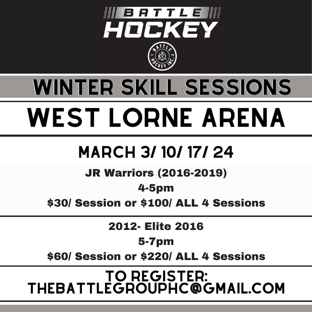 Upcoming Skates — Battle Hockey Inc.