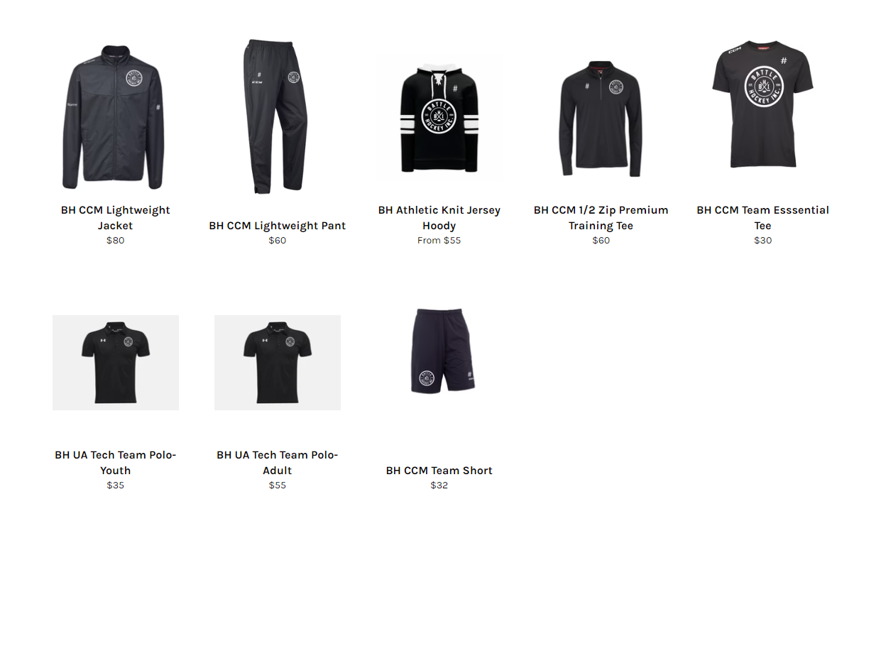 Merch — Battle Hockey Inc.