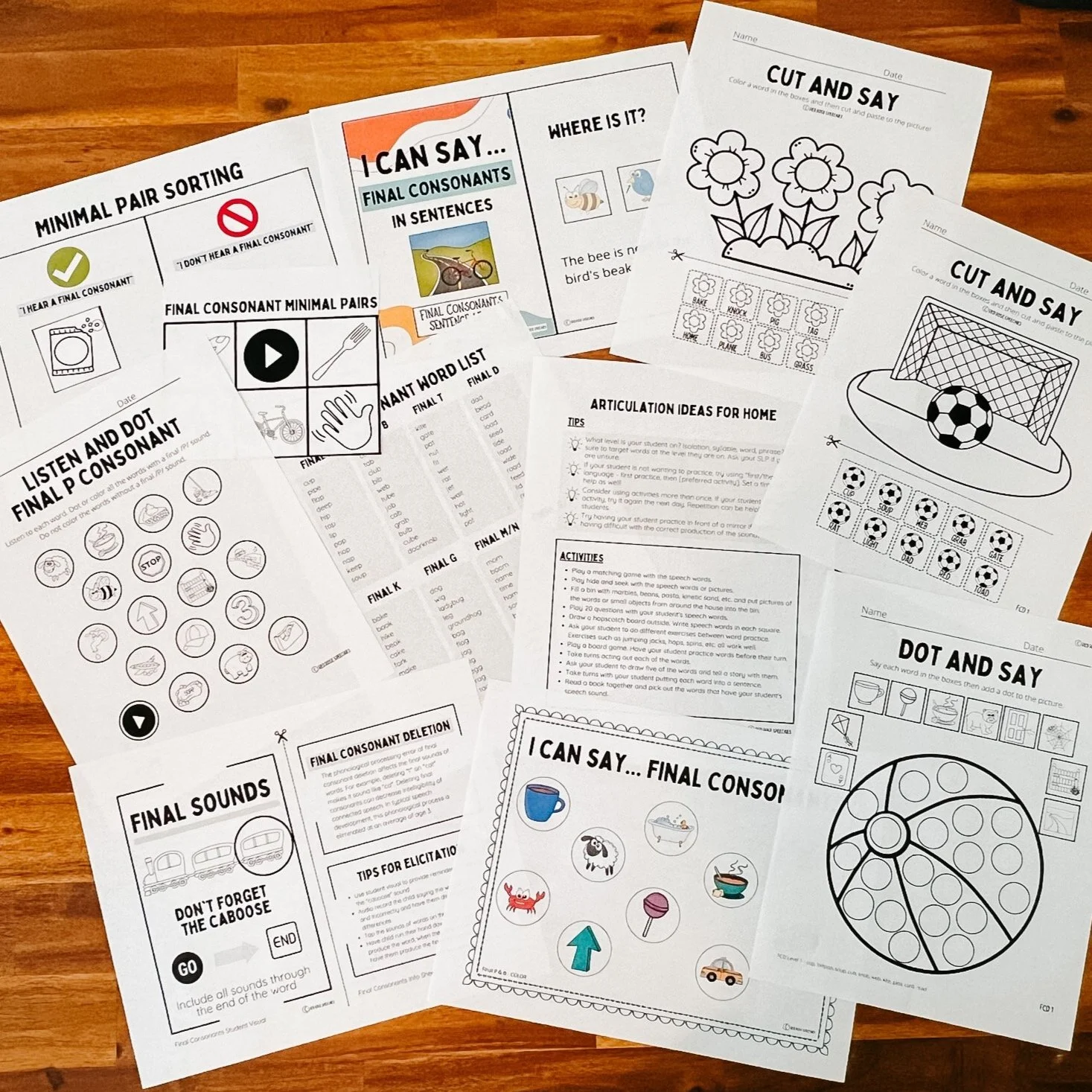 Eliminate Final Consonant Deletion: 10+ Activities — Red Rose Speechies