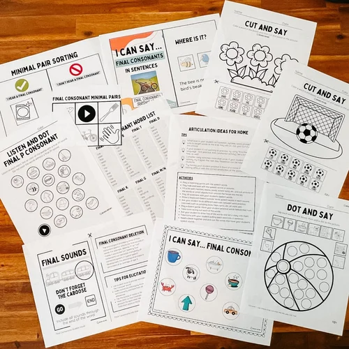 Eliminate Final Consonant Deletion: 10+ Activities — Red Rose Speechies