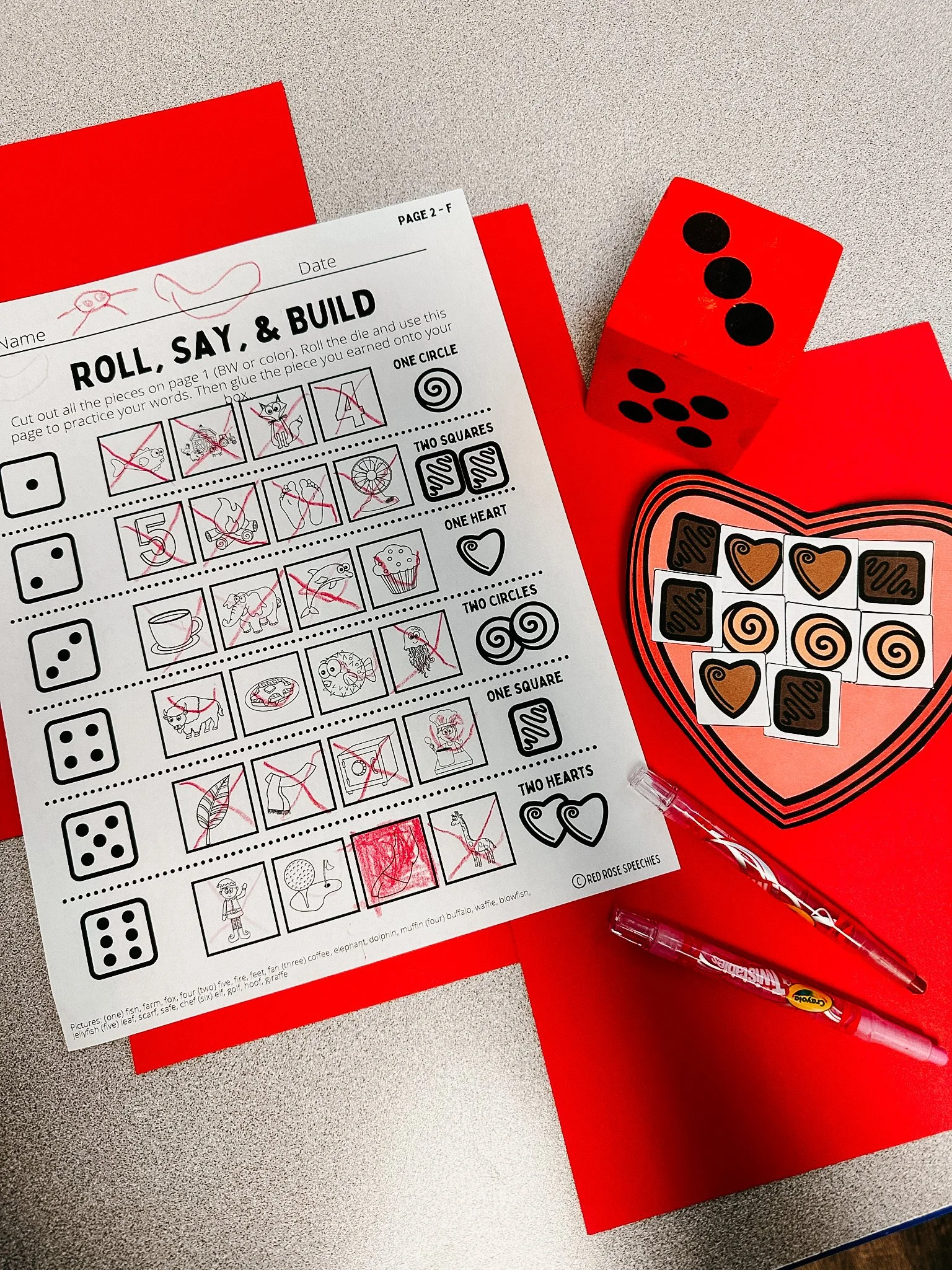 Valentine’s Day Speech Therapy — Red Rose Speechies