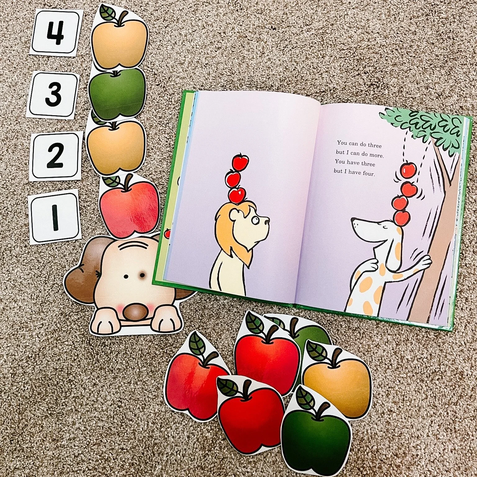 Apple Preschool Play Bin + Speech/Language targets — Red Rose Speechies