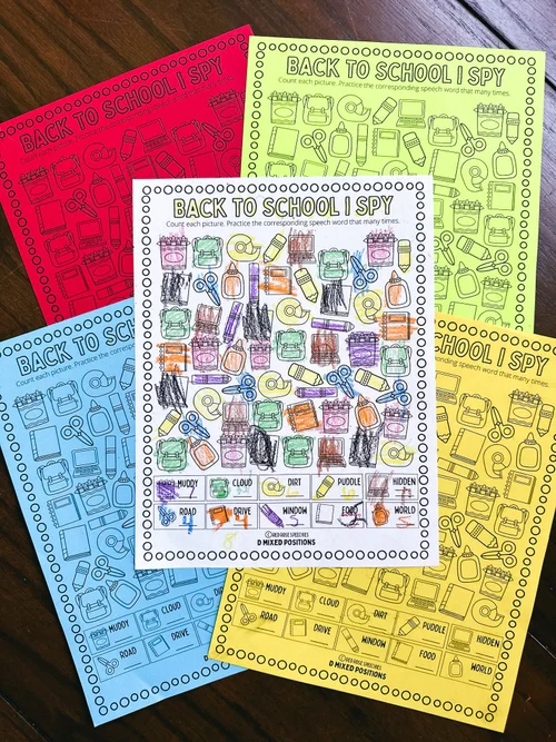 Back To School Speech Language Activities — Red Rose Speechies