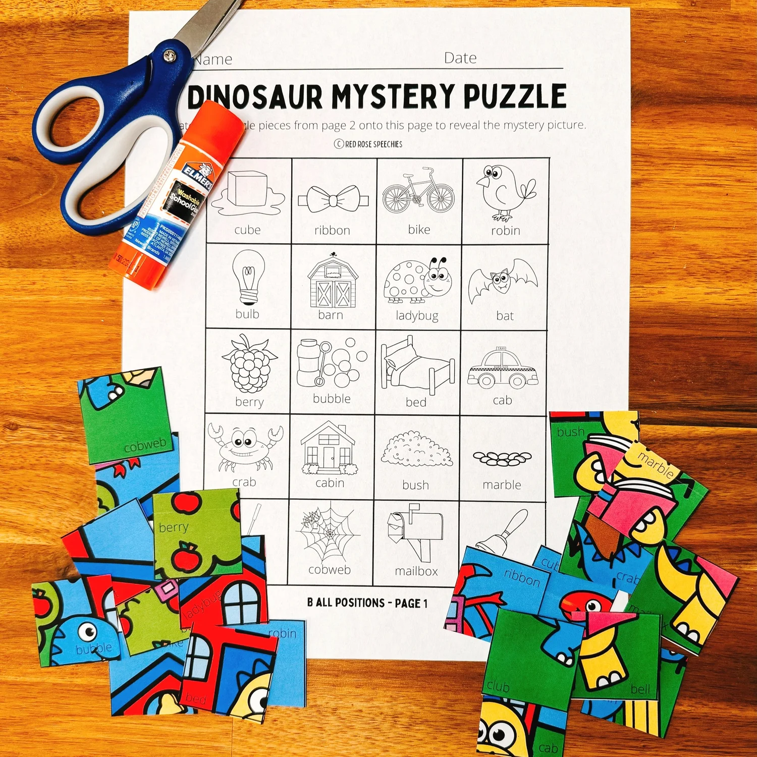 Dinosaur Speech Therapy Lesson Plan + Freebies — Red Rose Speechies