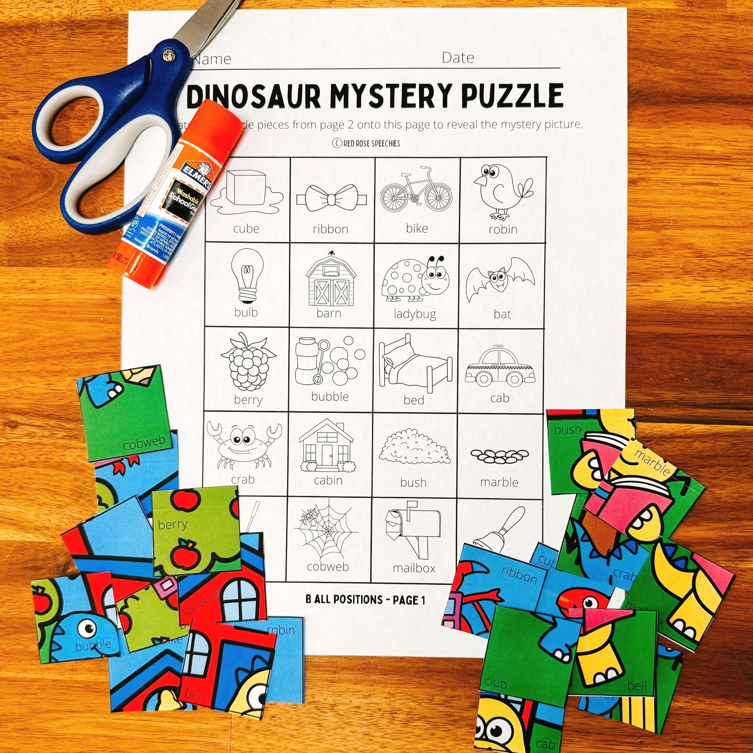 Dinosaur Speech Therapy Lesson Plan + Freebies — Red Rose Speechies