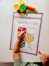Apple Preschool Play Bin + Speech/Language targets — Red Rose Speechies