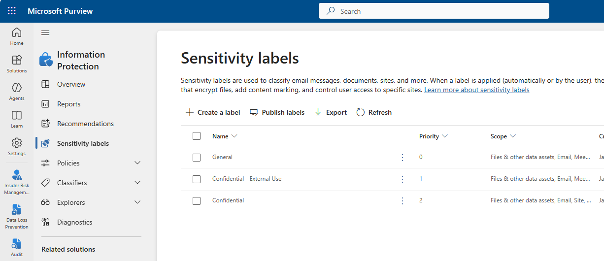 A simple starter kit for Microsoft Purview sensitivity labels — Jasfest