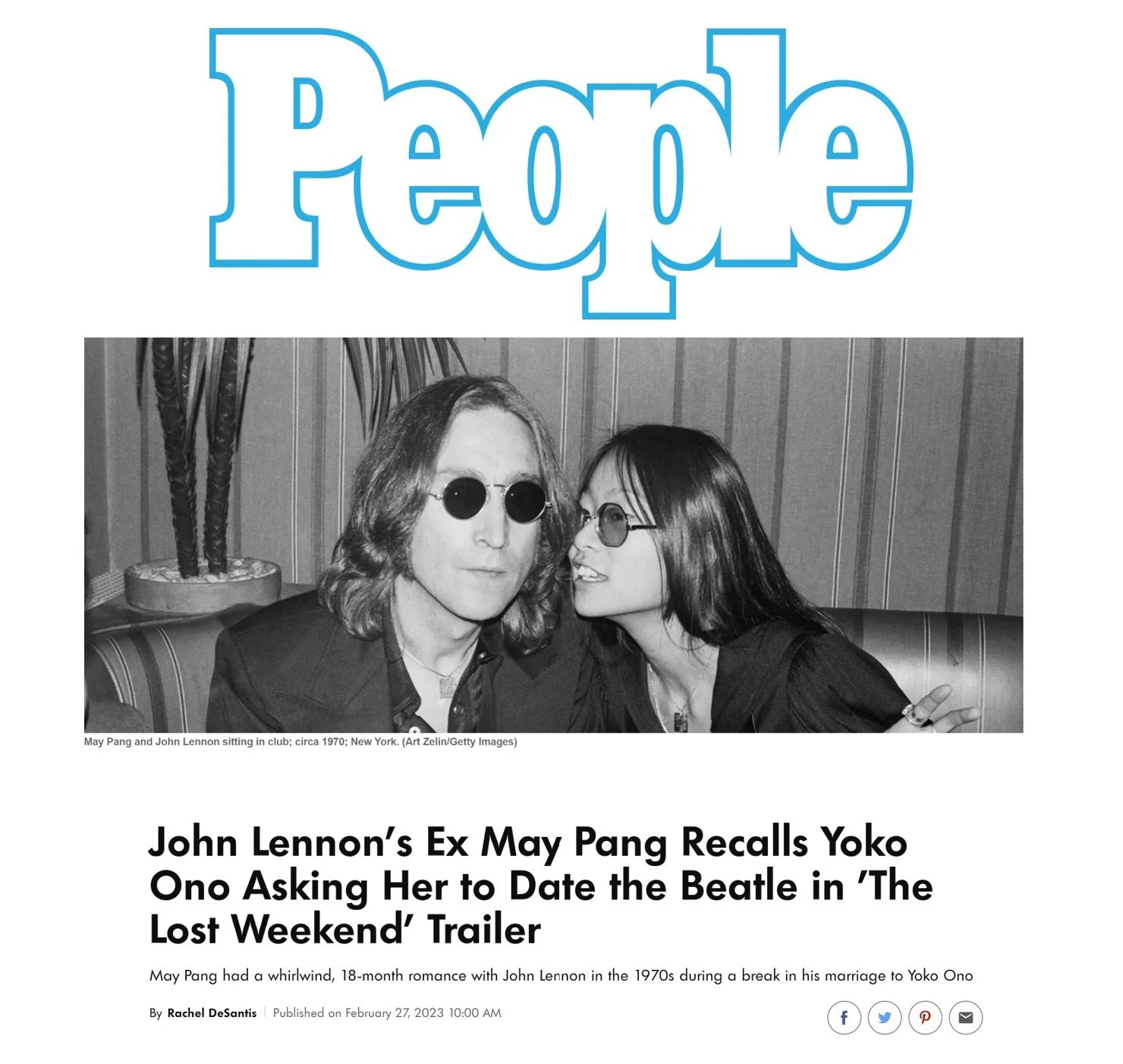 May Pang And Julian Lennon