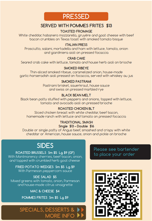 Food — The Saturn Lounge