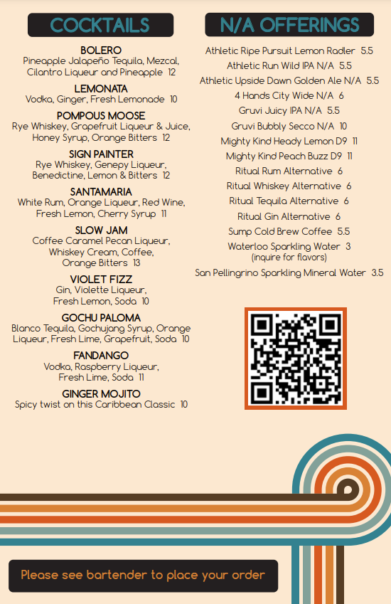 Drinks — The Saturn Lounge