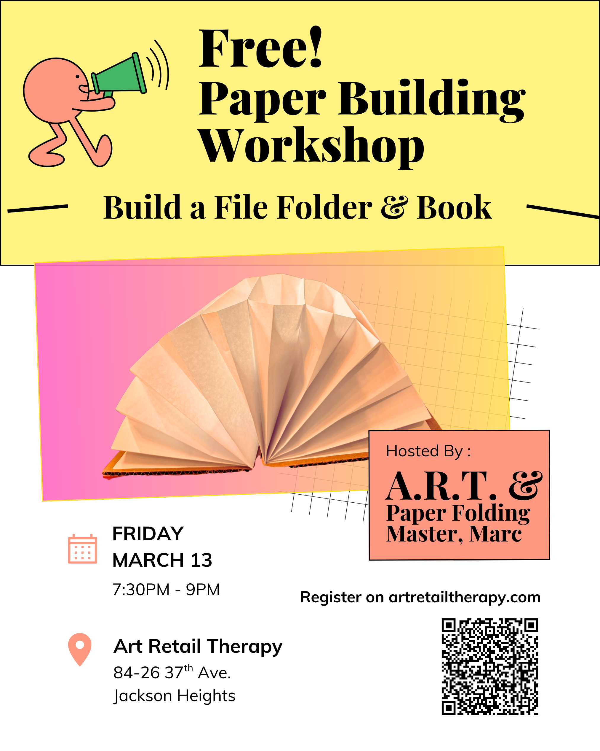 FREE ART CLASS - Papercraft: Build a multi-pocket File folder & book ...