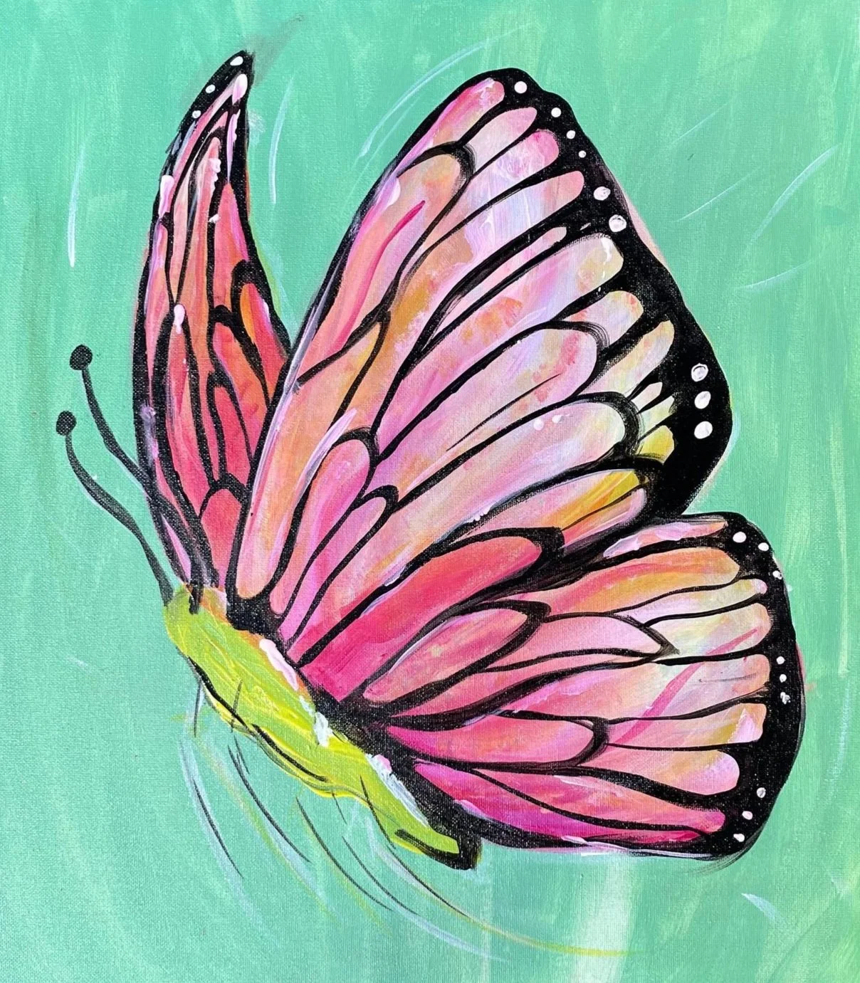 Josie's Paint and Sip - Butterfly Painting Guide