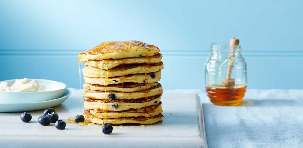 Blueberry ricotta pancakes — Eureka Blueberries