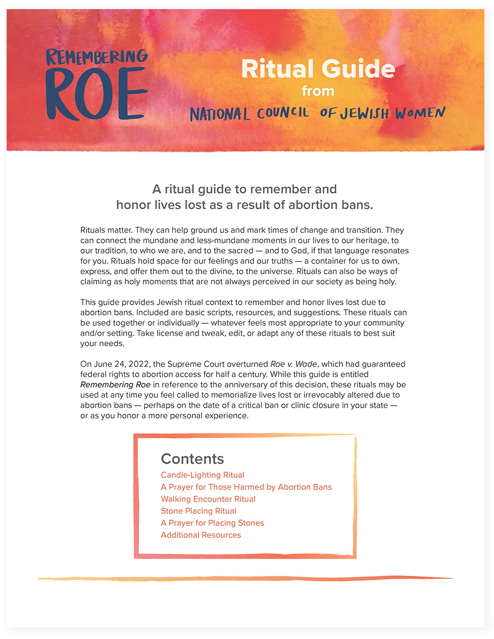 A Ritual Guide for Remembering Roe | Jews for Abortion Access