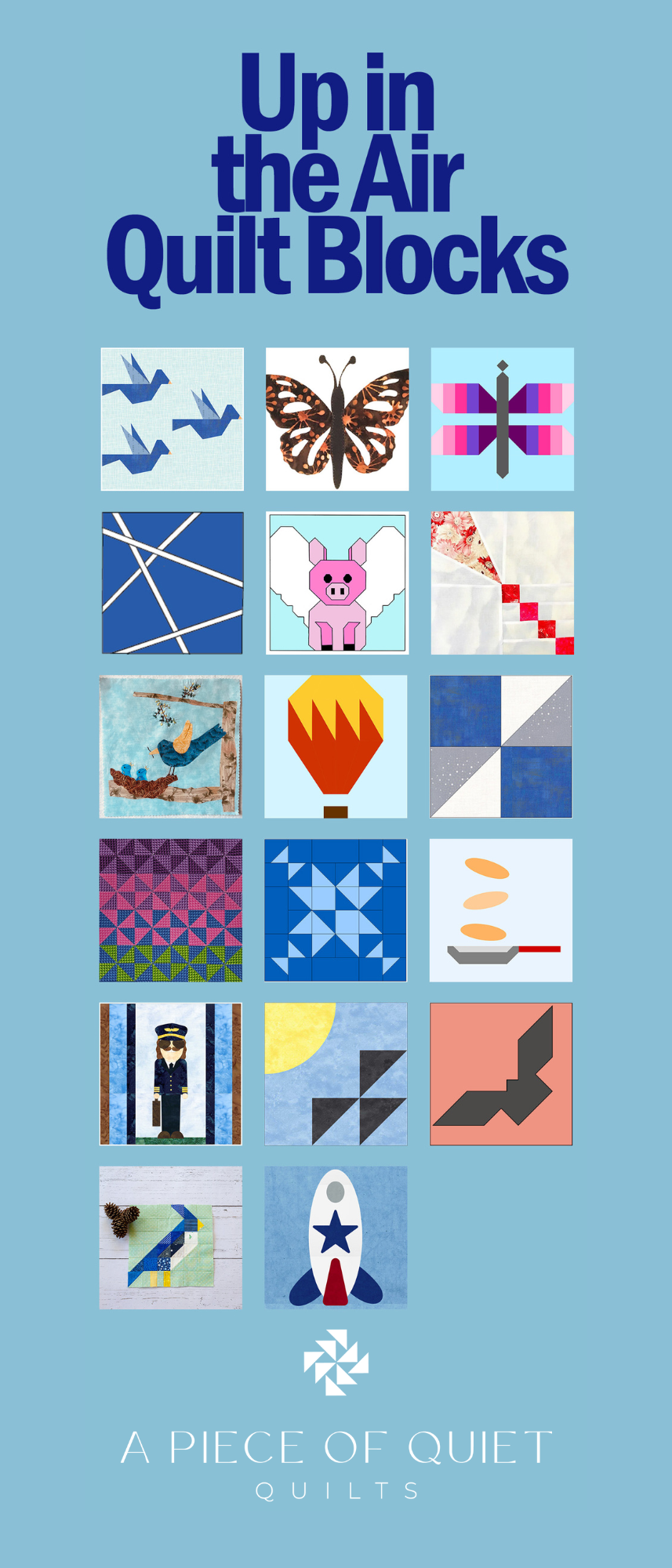 Raven’s Flight Quilt Block – Modern PDF Pattern — A Piece of Quiet Quilts