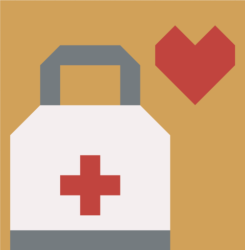 Quilt Block – Tender Care Medical Bag Pattern — A Piece of Quiet Quilts