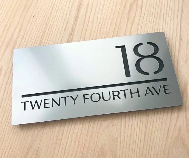 Medium rectangle house signs — Tim Hall Design. Custom made house signs ...