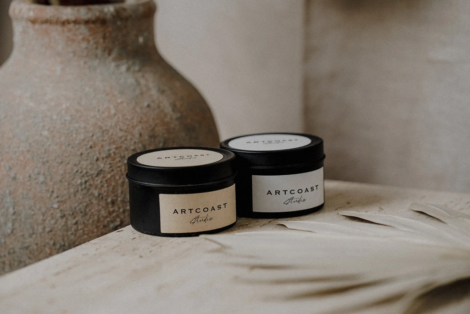 Glass Candle Label Mockups — Artcoast Studio