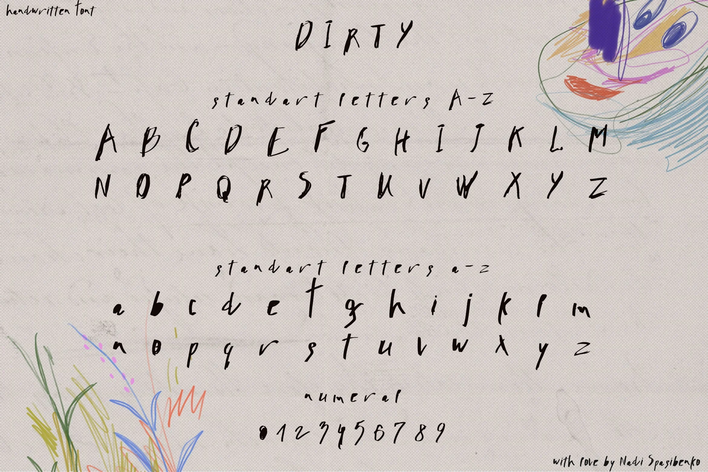 Dirty Handwritten Font — Artcoast Studio