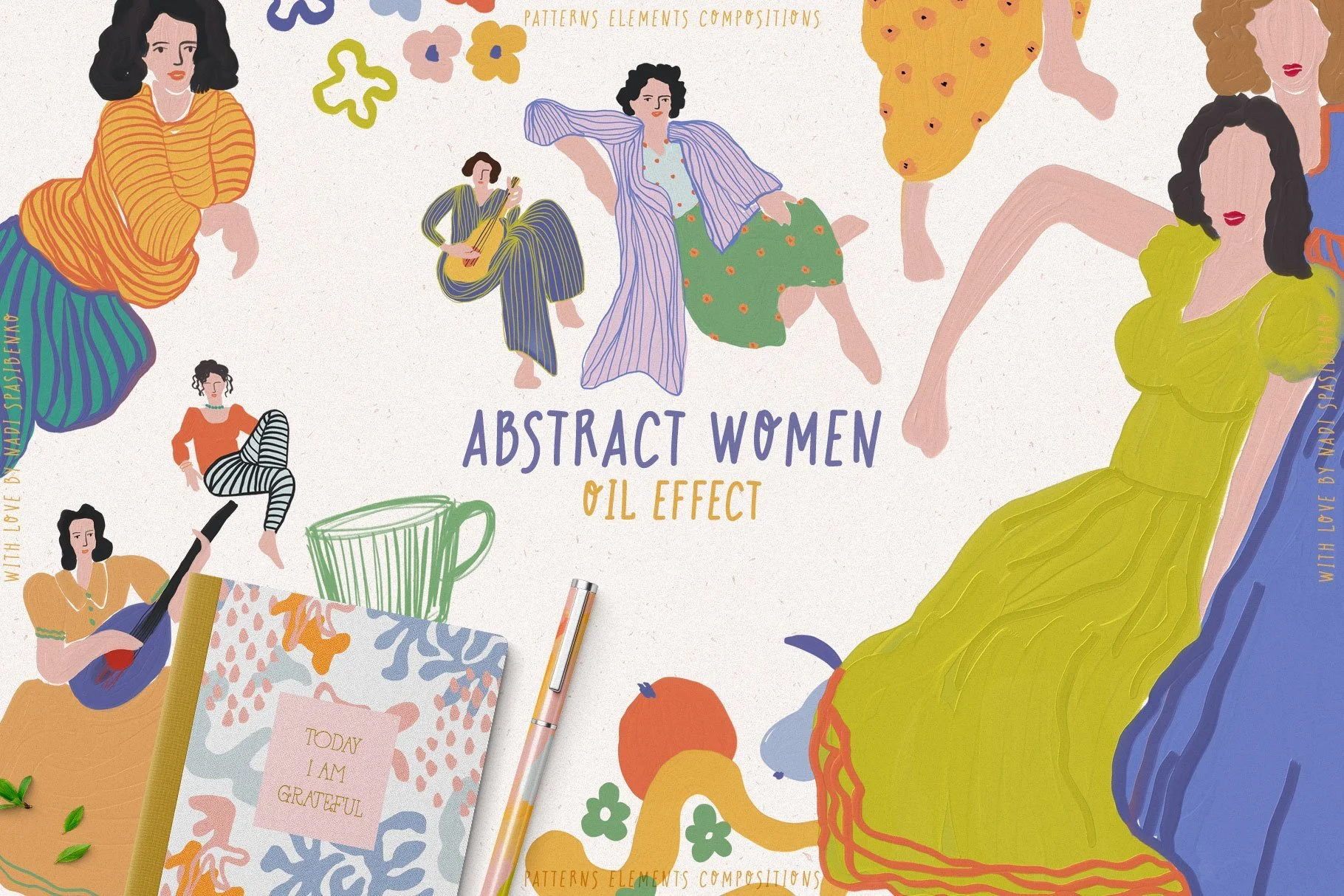 "Women & Abstract" Illustrations Pack — Artcoast Studio
