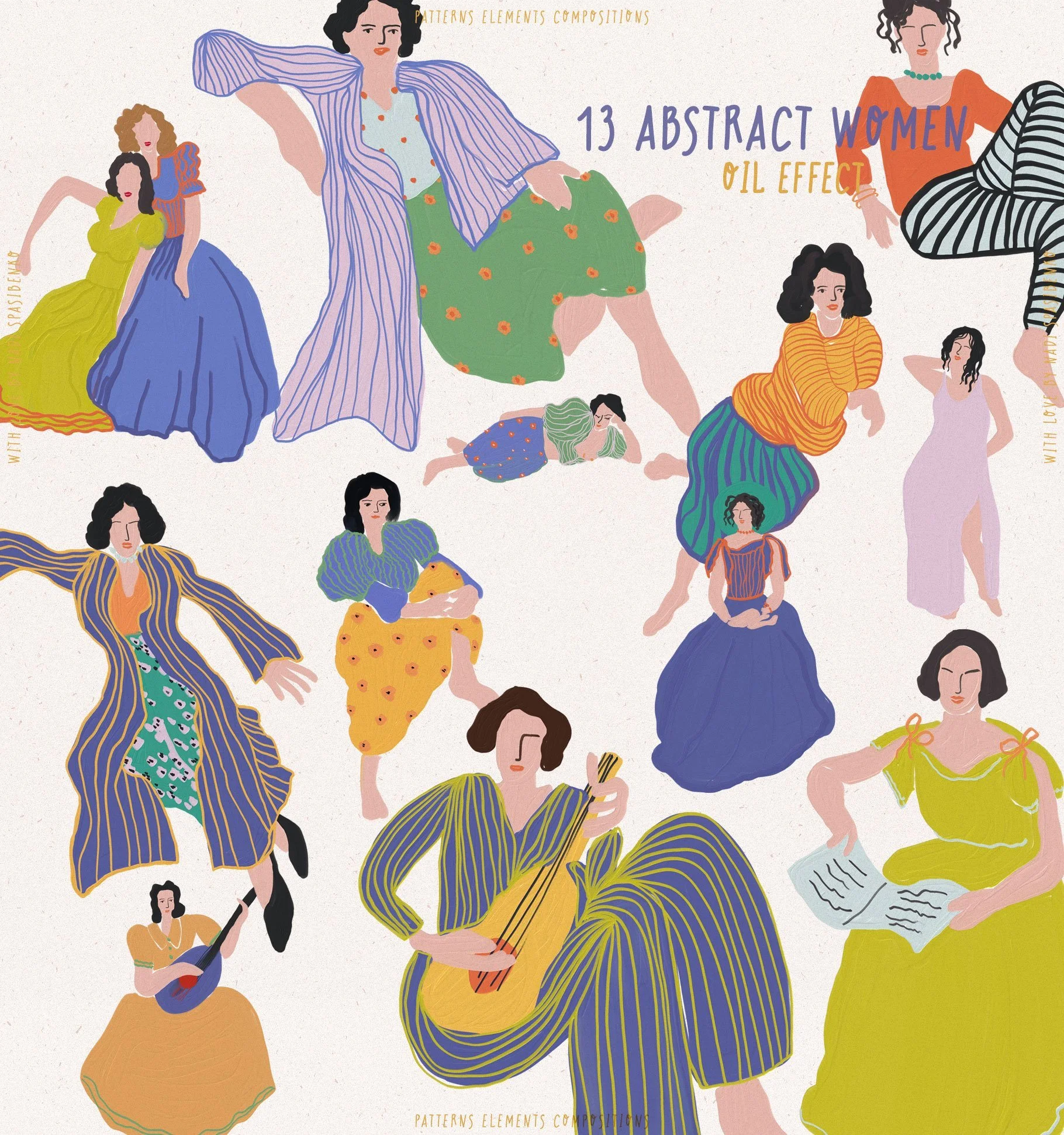 "Women & Abstract" Illustrations Pack — Artcoast Studio