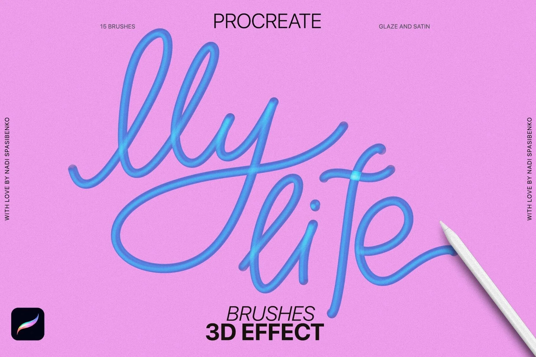 3D Effect Procreate Brushes — Artcoast Studio