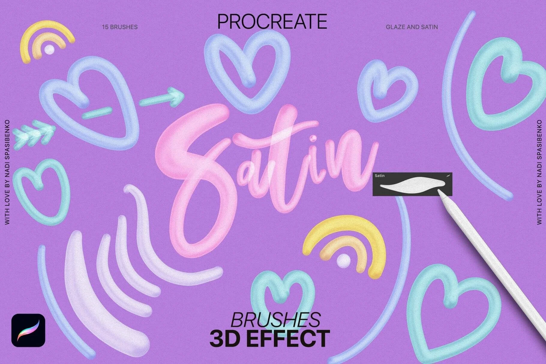3D Effect Procreate Brushes — Artcoast Studio