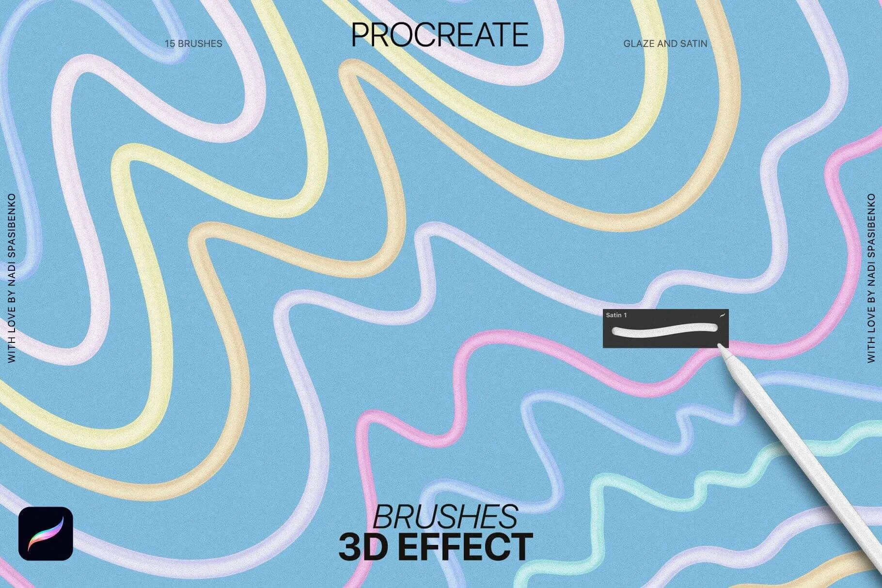3D Effect Procreate Brushes — Artcoast Studio