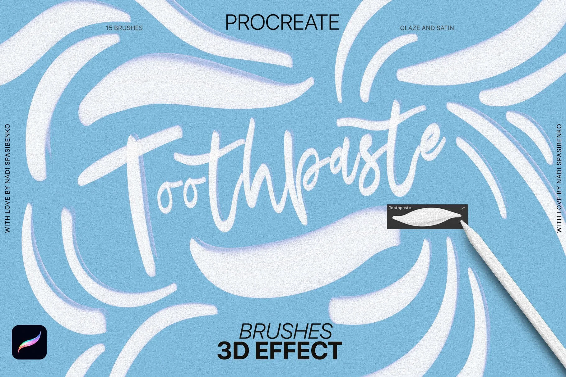3D Effect Procreate Brushes — Artcoast Studio