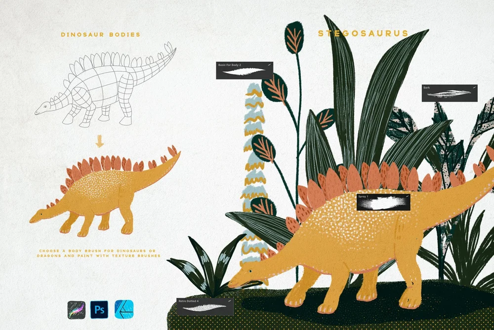 Masterpieces - Procreate, Photoshop Stamps — Artcoast Studio