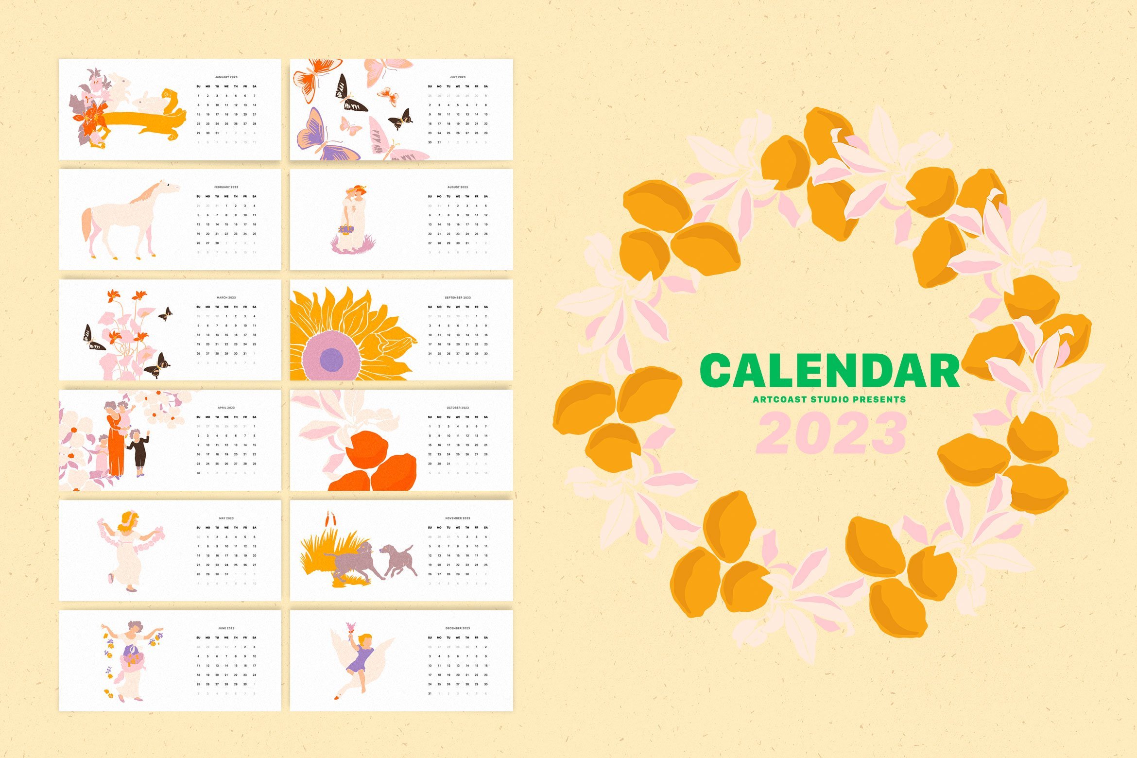 Almanac & Abstract Posters - Vector Illustrations Kit — Artcoast