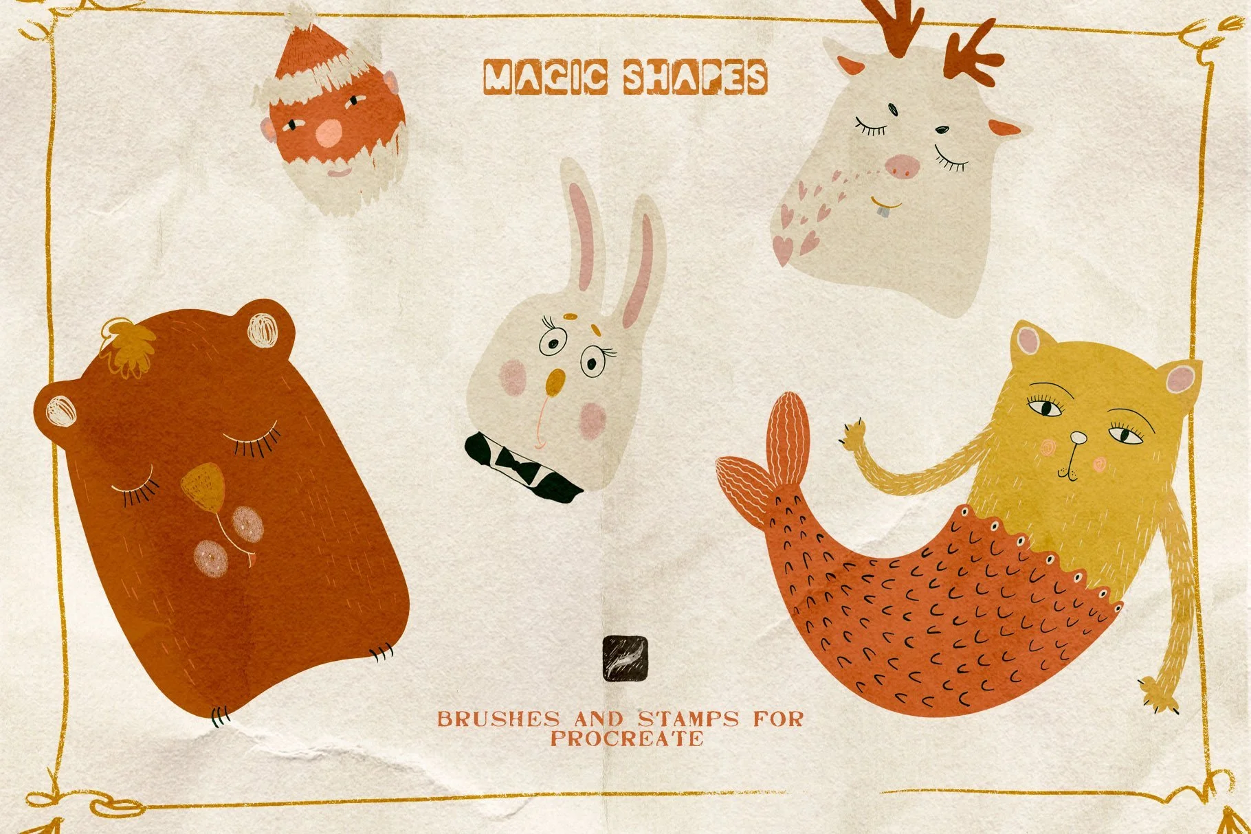 Cute Animal Characters - Procreate Stamps — Artcoast Studio