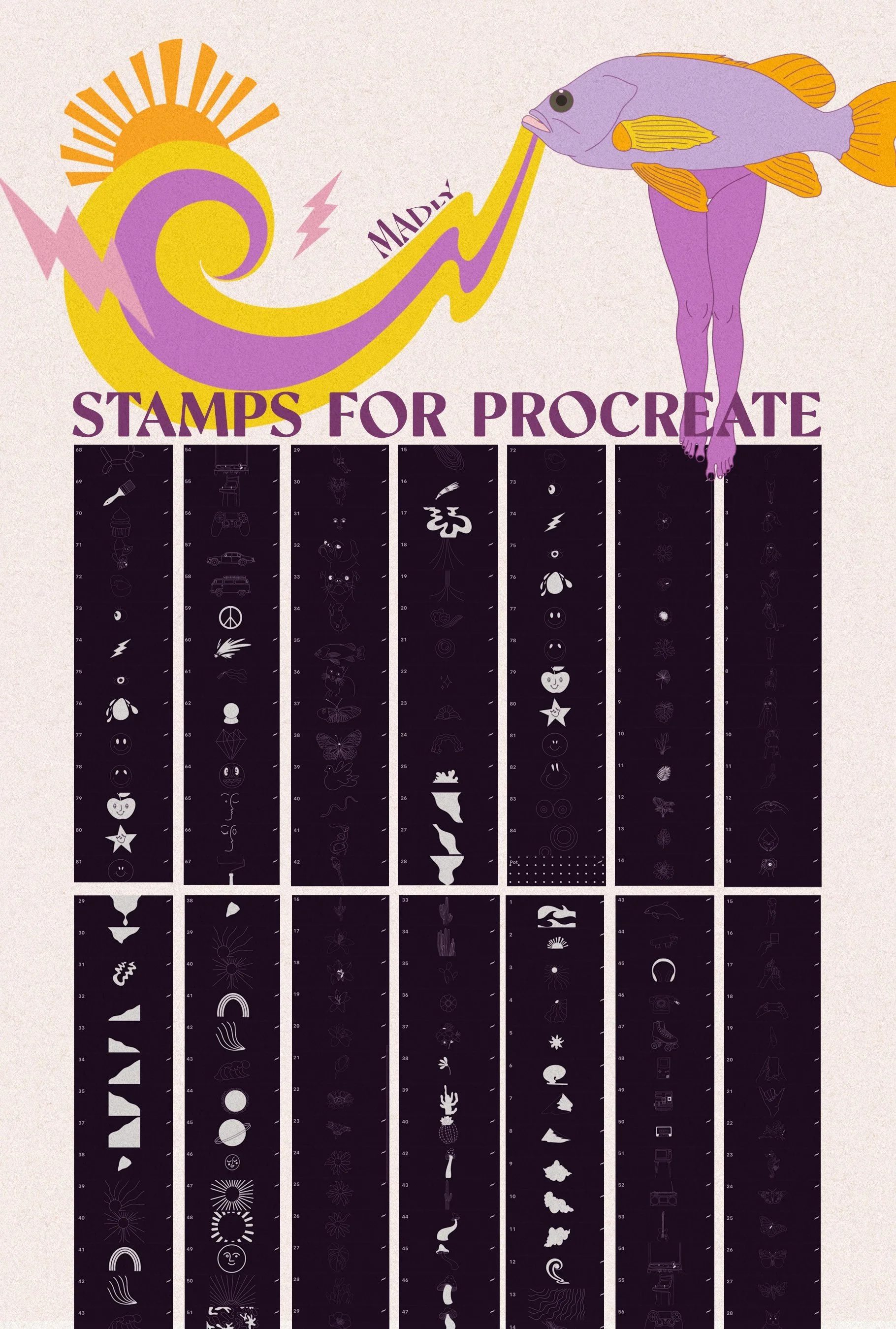 Good Vibes - Procreate, Photoshop Stamps — Artcoast Studio