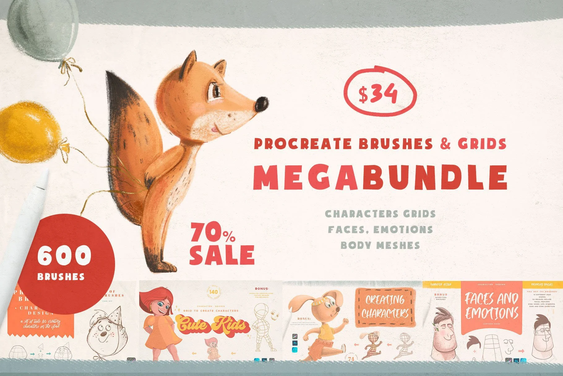 Magic Shapes Brushes for Procreate, Photoshop, Affinity — Artcoast Studio