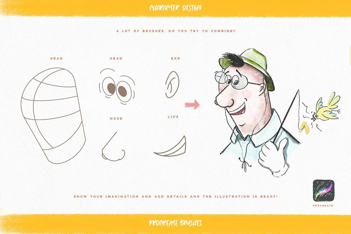 Procreate Stamps for Creating Cute Characters — Artcoast Studio