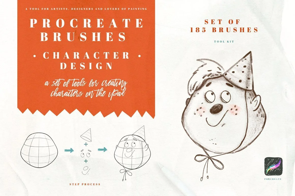 MEGABUNDLE Character Grids & Stamps for Procreate — Artcoast Studio