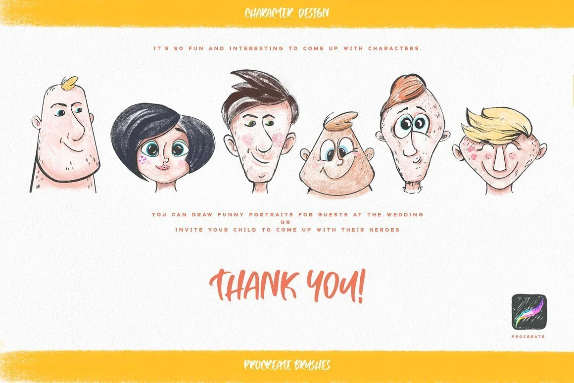 MEGABUNDLE Character Grids & Stamps for Procreate — Artcoast Studio