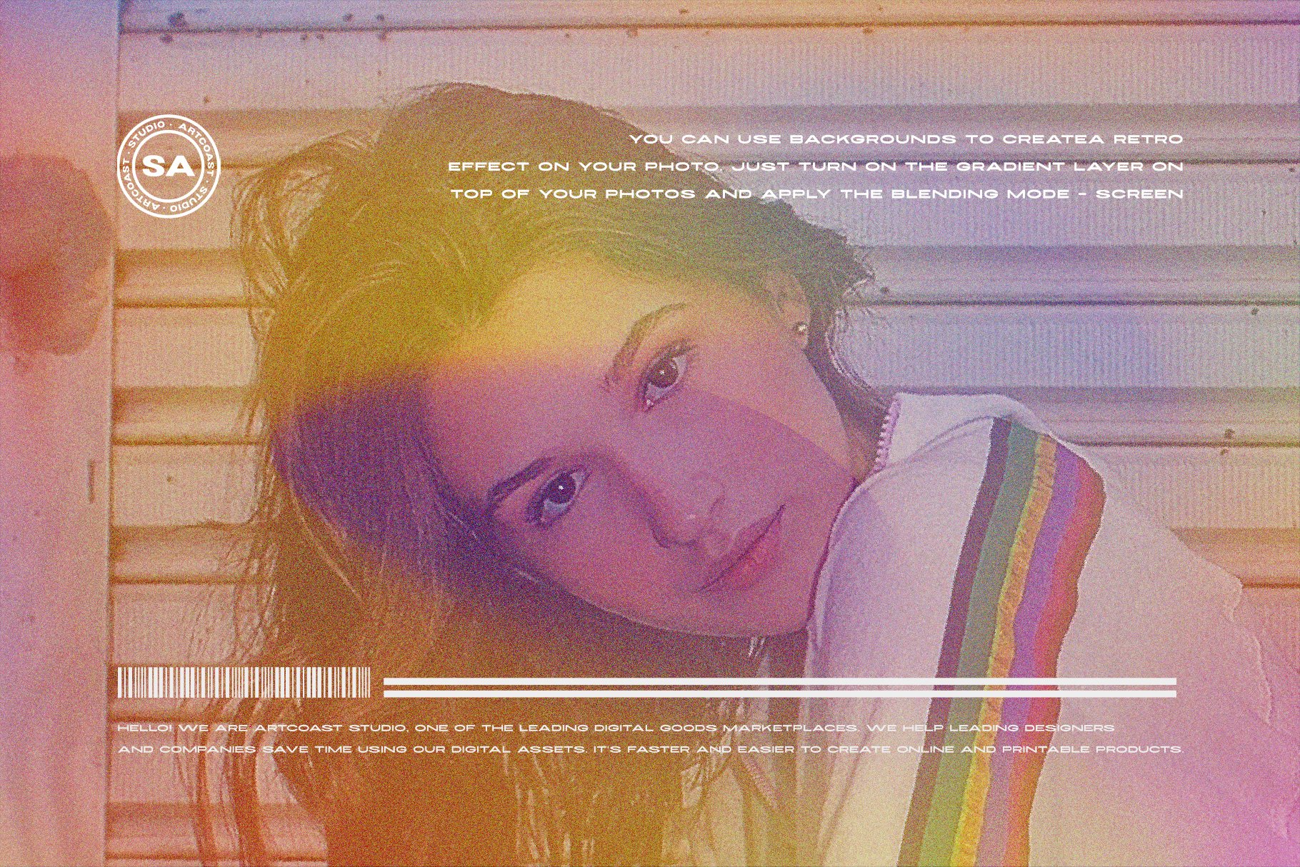 Retro Gradient Backgrounds — Artcoast Studio