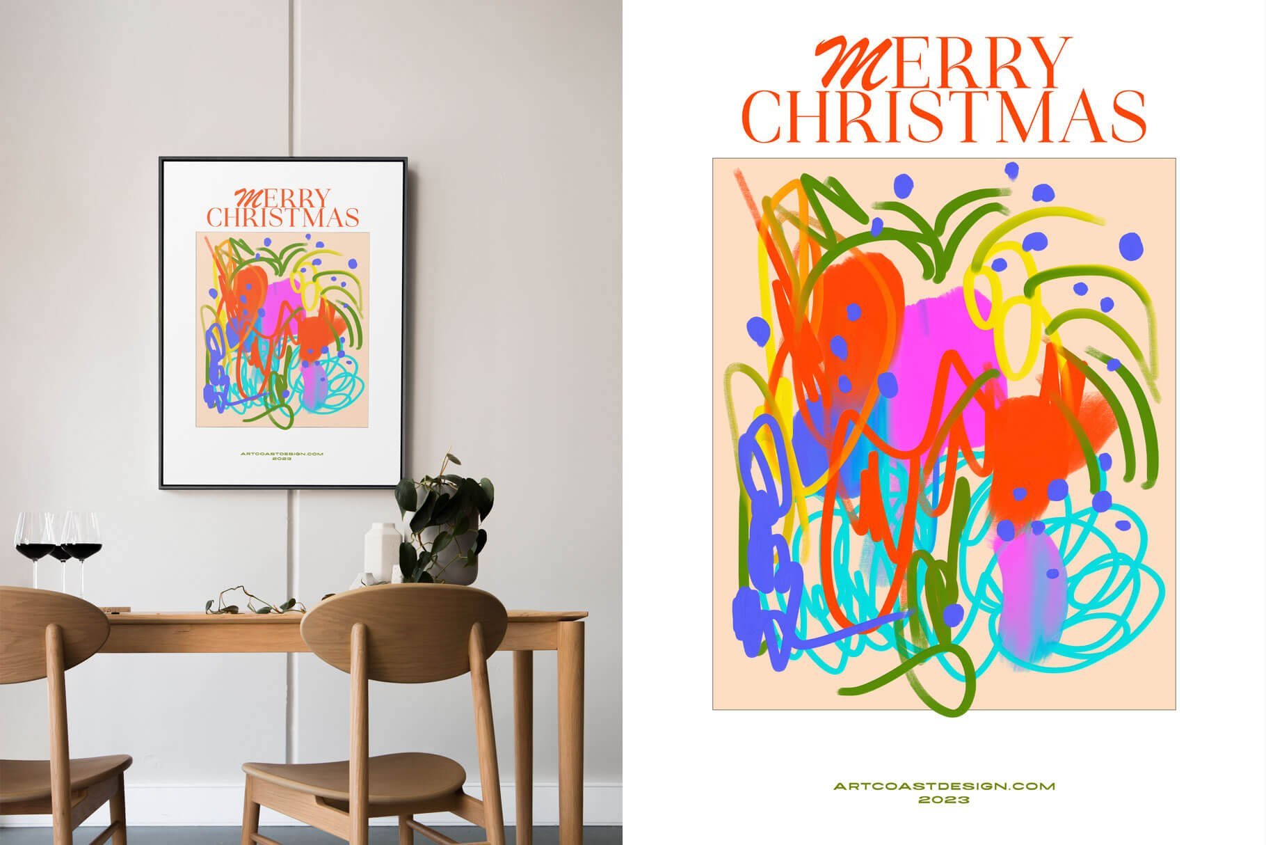 Holiday Elegance: Modern Acrylic Christmas Collection — Artcoast
