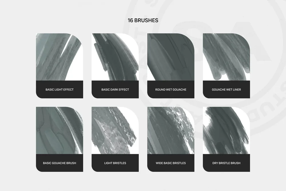 Masterpieces - Procreate, Photoshop Stamps — Artcoast Studio